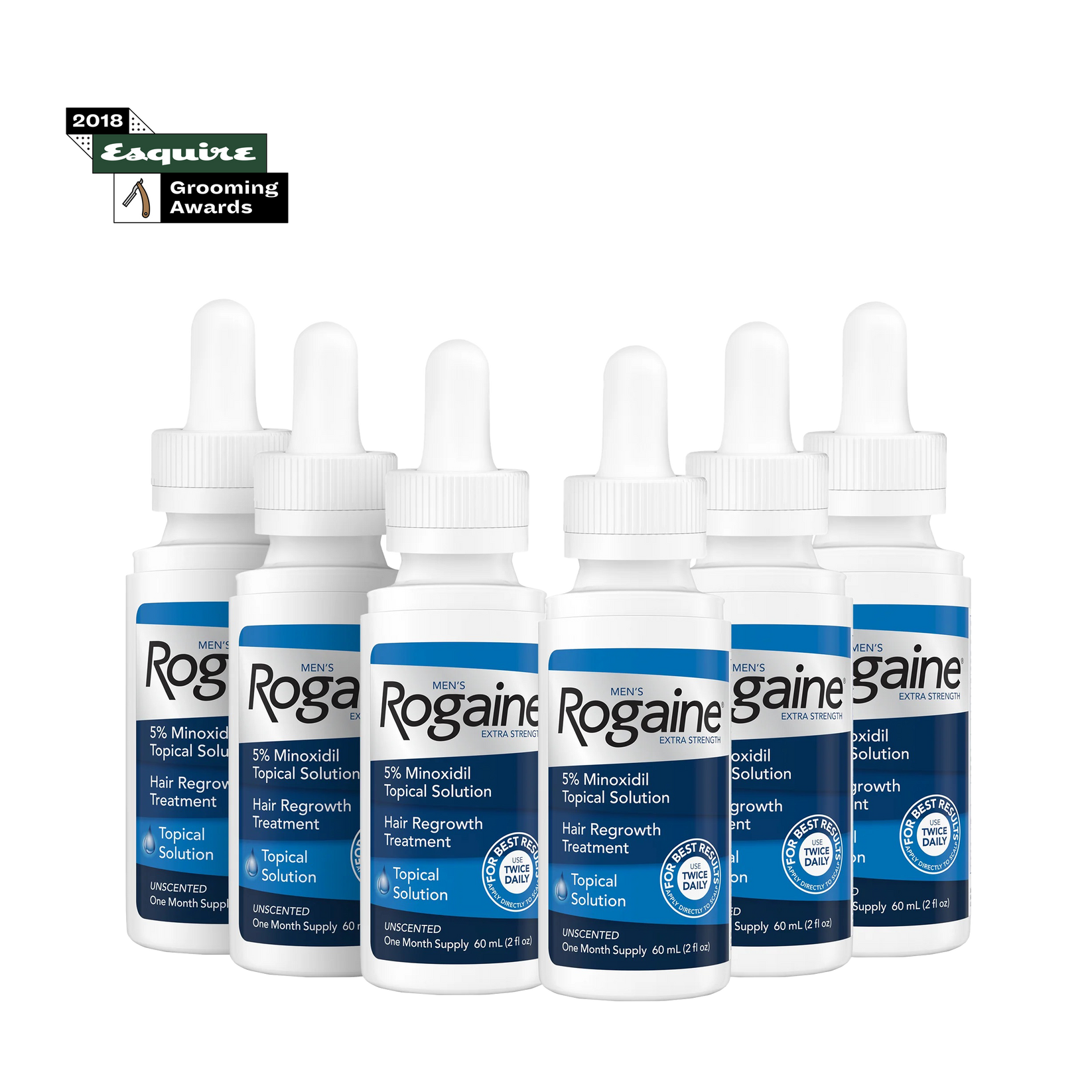 Men's ROGAINE® 5% Minoxidil Solution Hair Regrowth Treatment | ROGAINE®